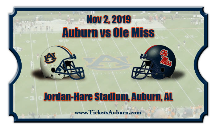 Auburn Tigers vs Ole Miss Rebels Football Tickets | 11/02/19 Auburn Tigers vs Ole Miss Rebels Football Tickets | 11/02/19